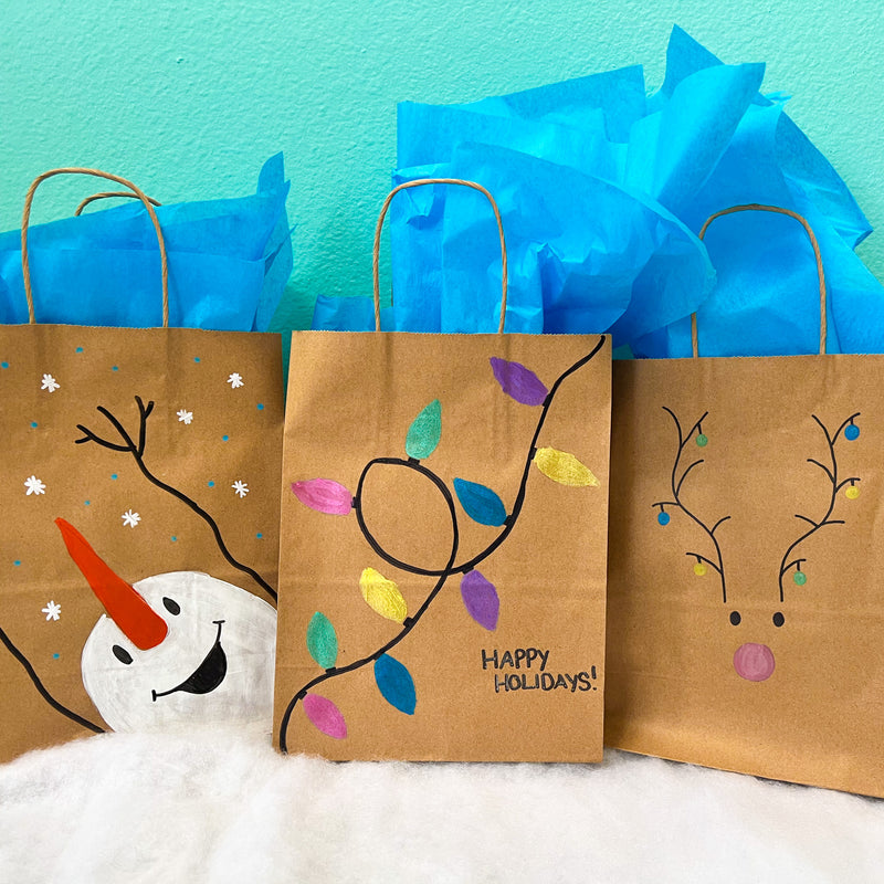 3 Easy DIY Holiday Gift Bags using OOLY Markers and Paints
