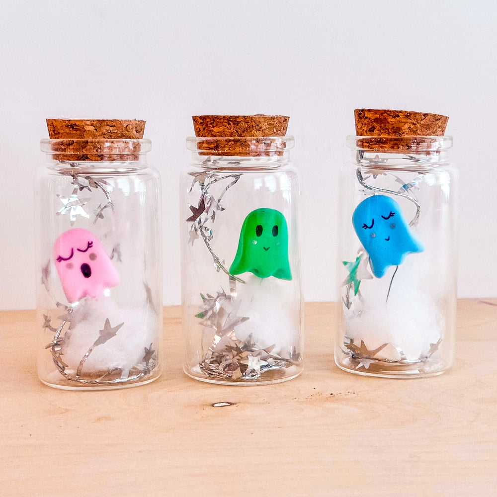 Spooky and Sweet: DIY Air Dry Clay Ghosts in a Bottle