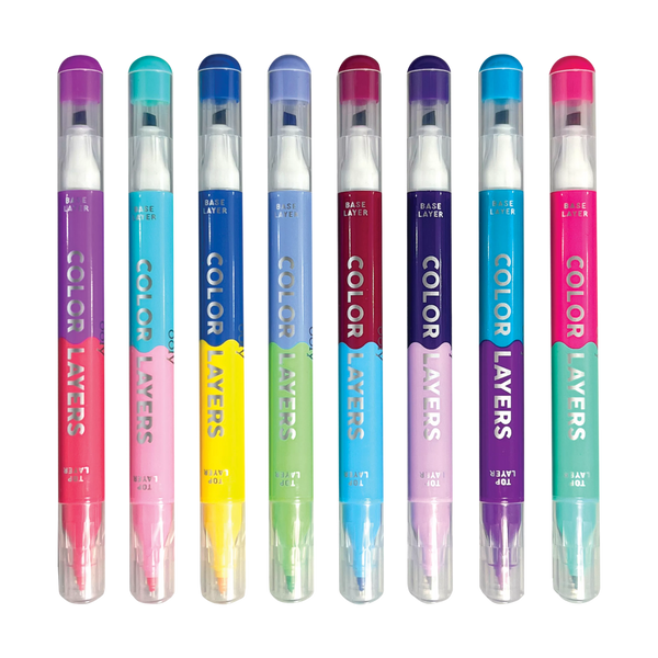 Color Layers Double Ended Layering Markers - Set of 8 - OOLY