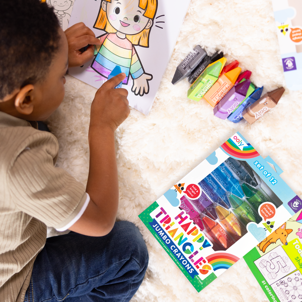 Happy Triangles Jumbo Crayons - Set of 12 - OOLY