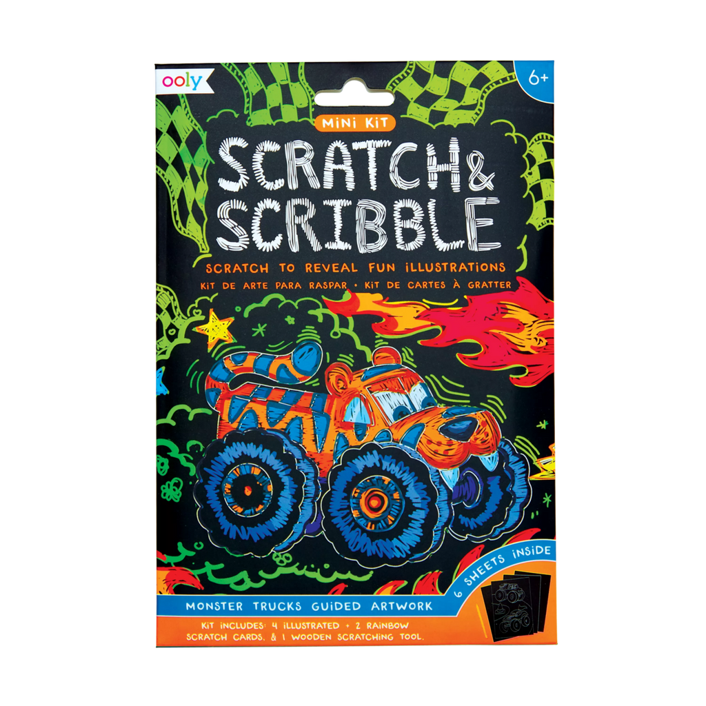 Monster Truck Mini Scratch and Scribble Art Kit - OOLY