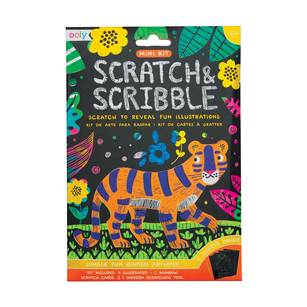Jungle Fun Mini Scratch and Scribble Art Kit - OOLY