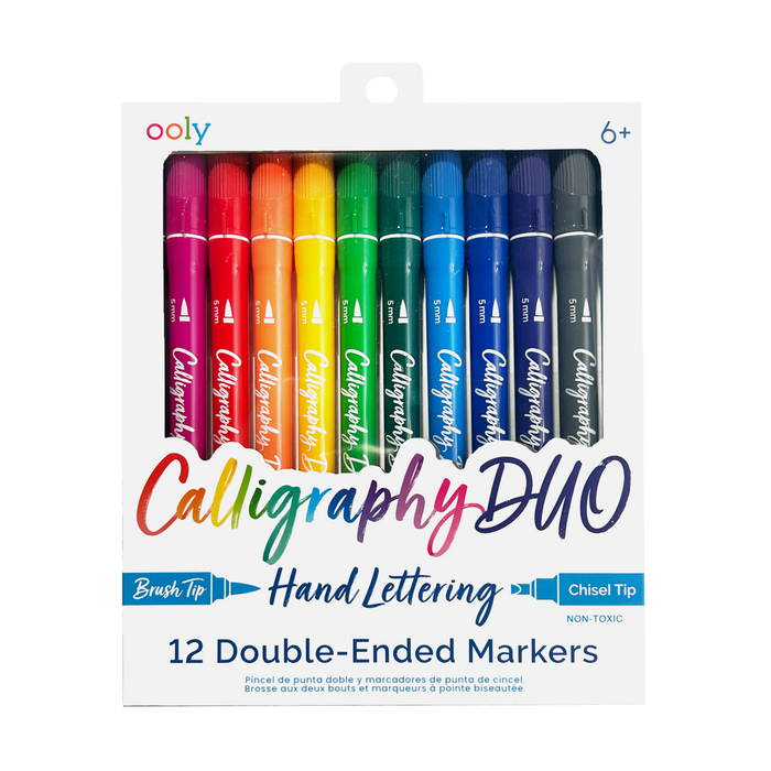 Calligraphy Duo Double-Ended Markers - Set of 12 - OOLY