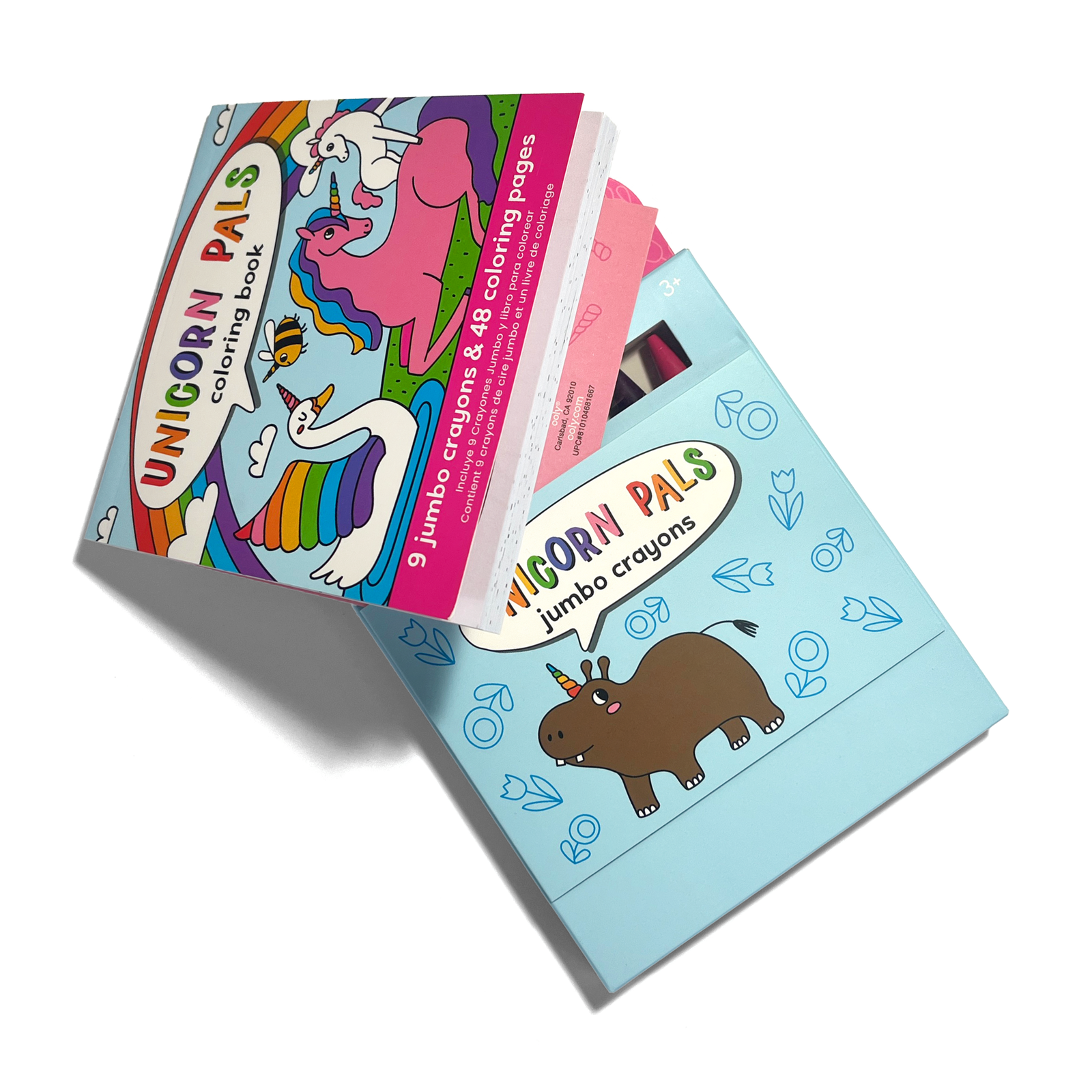 Carry Along! Coloring Book and Crayon Set - Unicorn Pals - Set of 9 - OOLY