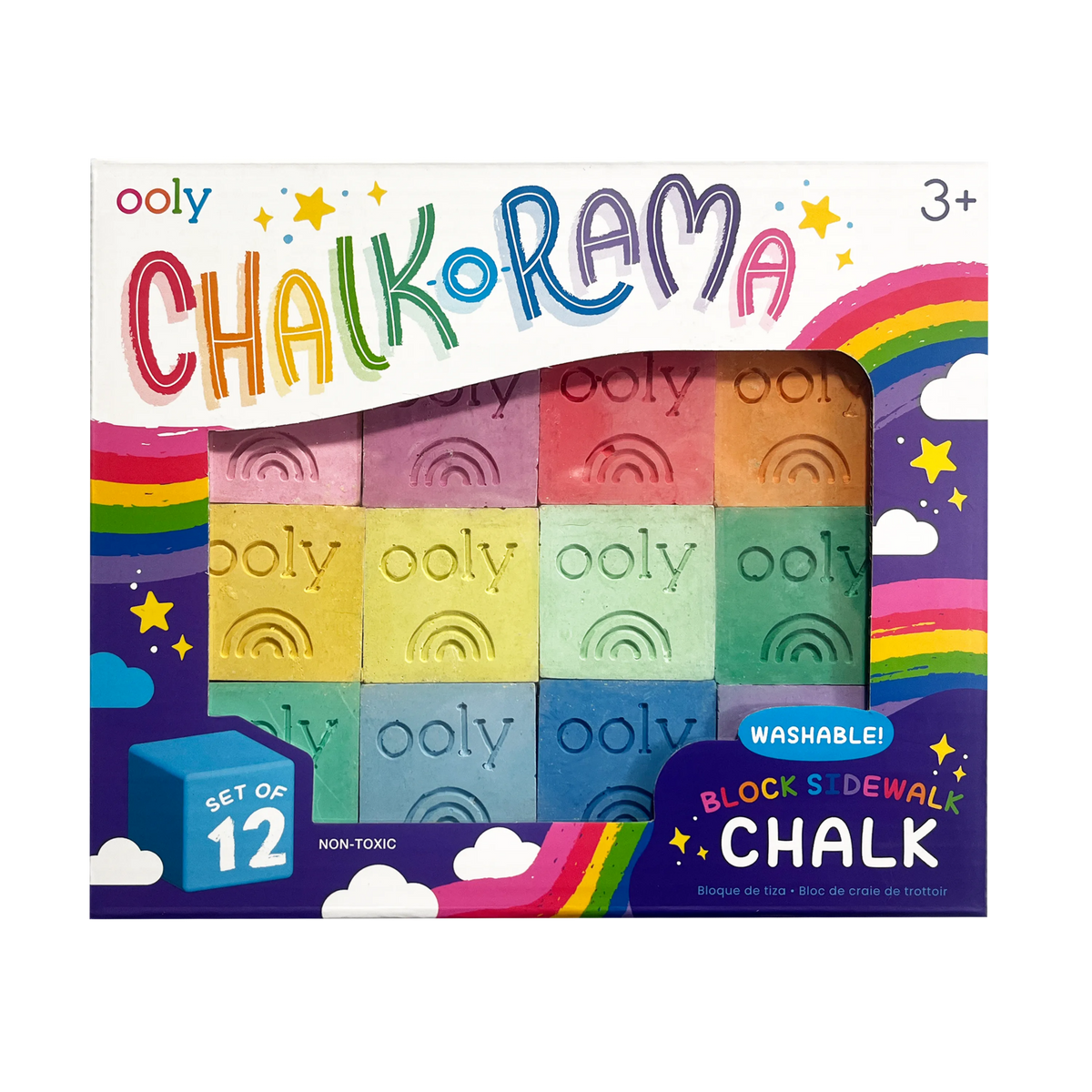 Chalk-O-Rama Block Sidewalk Chalk - Set of 12 - OOLY