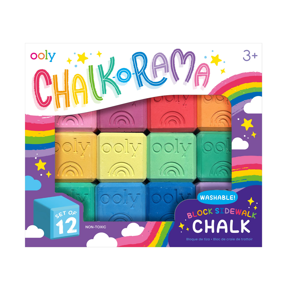 Chalk-O-Rama Block Sidewalk Chalk - Set of 12 - OOLY