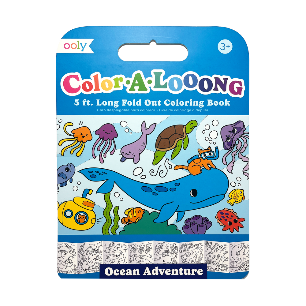 Color-a-Looong Fold Out Giant Coloring Page - Ocean - 5ft - OOLY