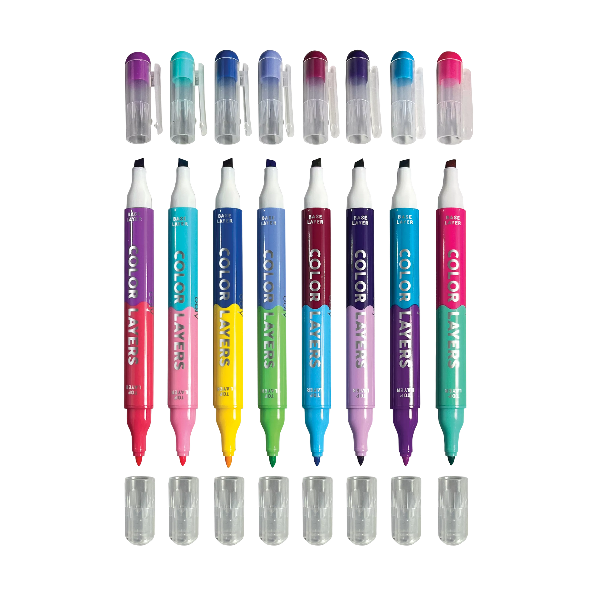 Color Layers Double Ended Layering Markers - Set of 8 - OOLY