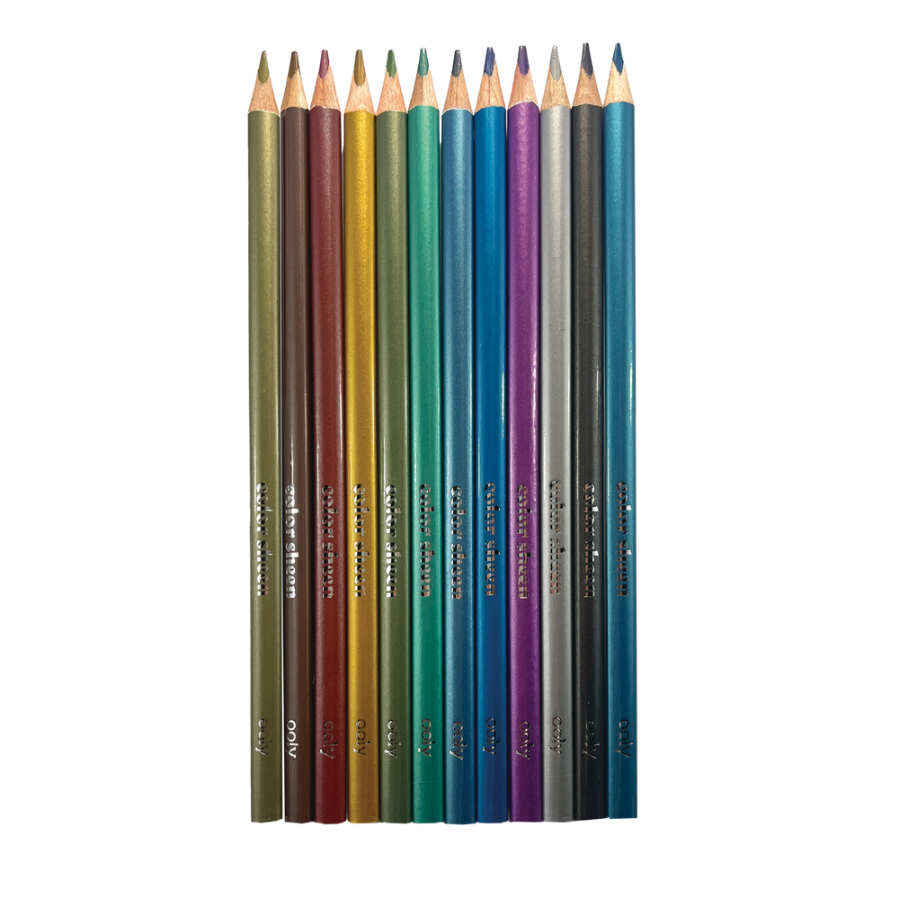 Color Sheen Metallic Colored Pencils - Set of 12 - OOLY