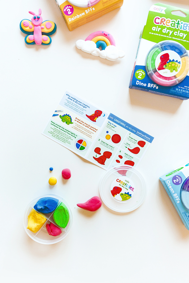 Creatibles Mini Air Dry Clay Kit - Dino BFFs - OOLY