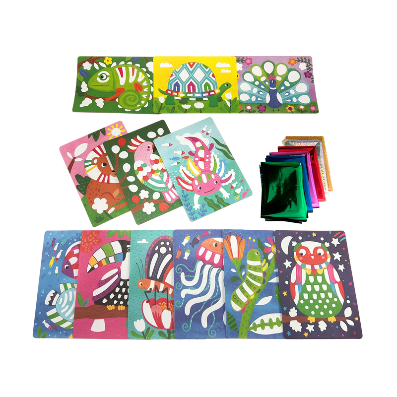 Foil-tastic Foil Art & Coloring Set - Awesome Animals - OOLY