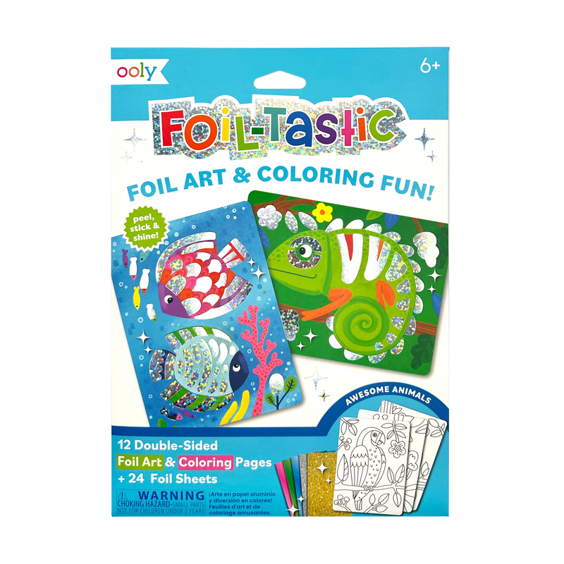 Foil-tastic Foil Art & Coloring Set - Awesome Animals - OOLY