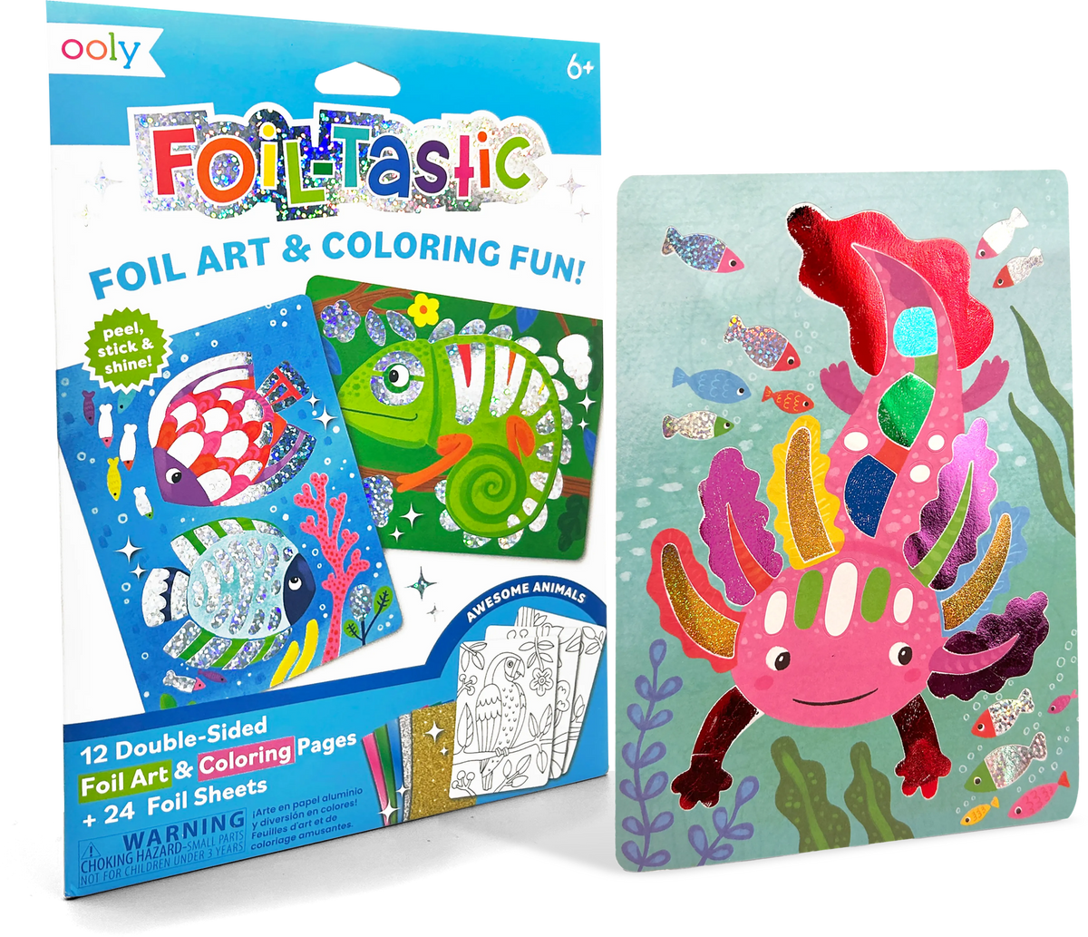 Foil-tastic Foil Art & Coloring Set - Awesome Animals - OOLY