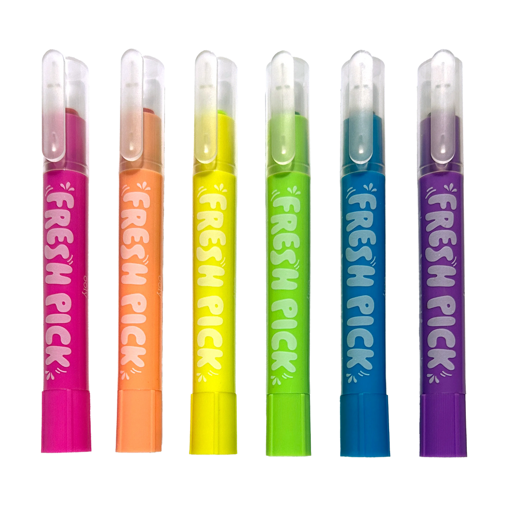 Fresh Pick Apple Scented Gel Crayons - Set of 6 - OOLY