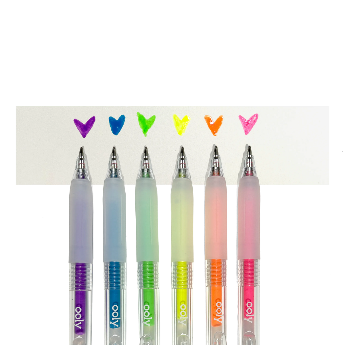 Jelly Gloss Neon Multi-Surface Deco Gel Pens - Set of 6 - OOLY