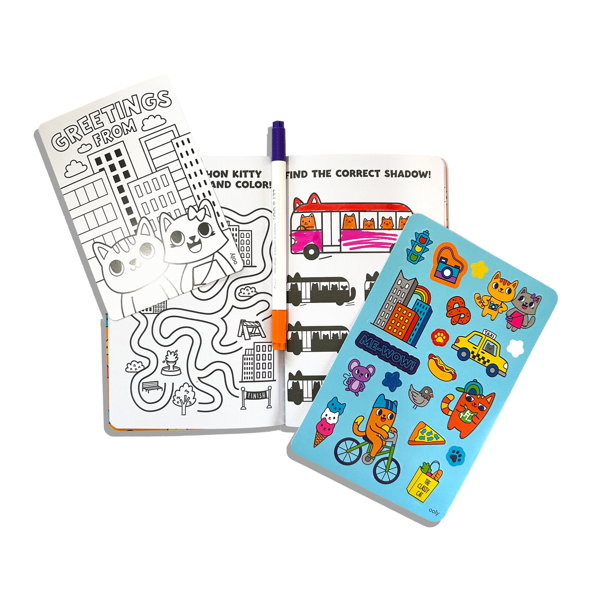 Let's Go! Activity & Coloring Kit - Kitty in the City - Activity Book