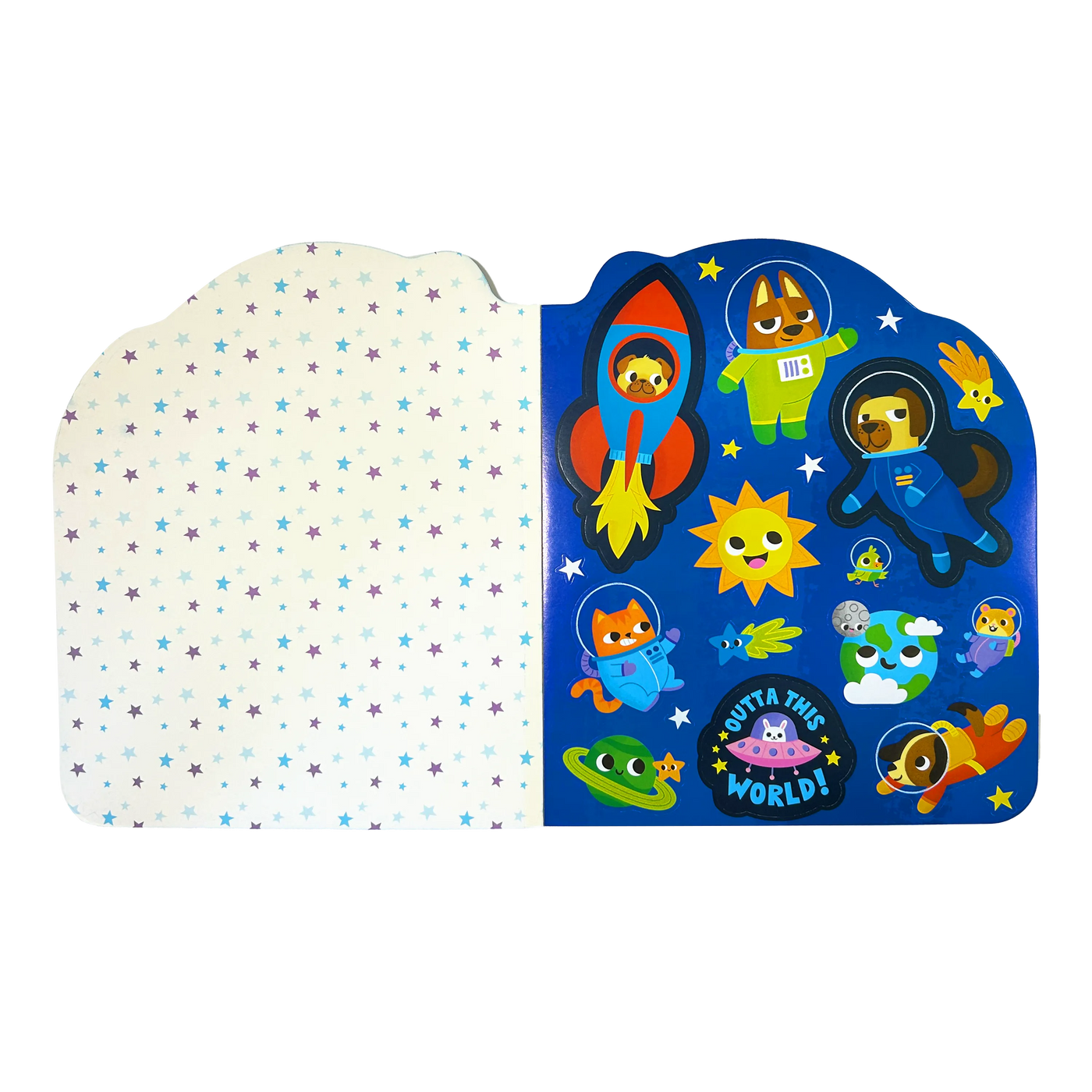 Playful Pages Activity Book - Games Coloring Stickers - Pets in Space ...