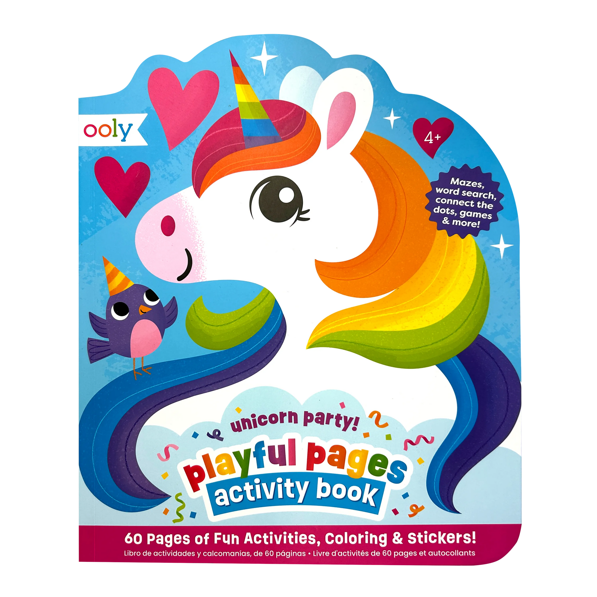 Playful Pages Activity Book - Games Coloring Stickers - Unicorn Party ...