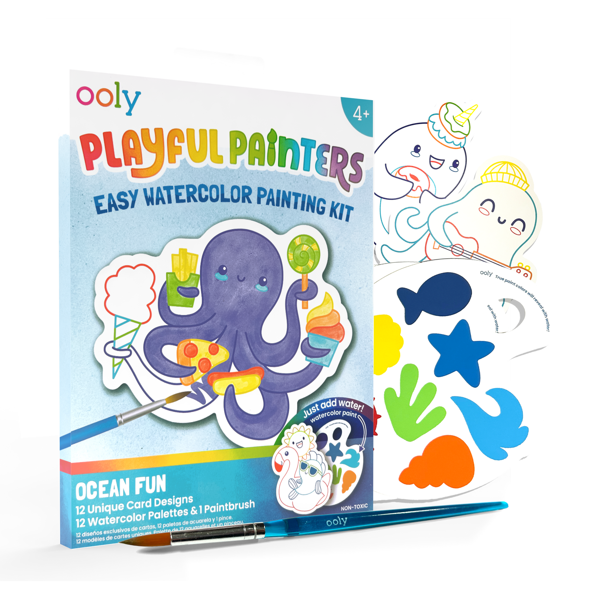 Playful Painters Easy Watercolor Painting Kit - Ocean Fun