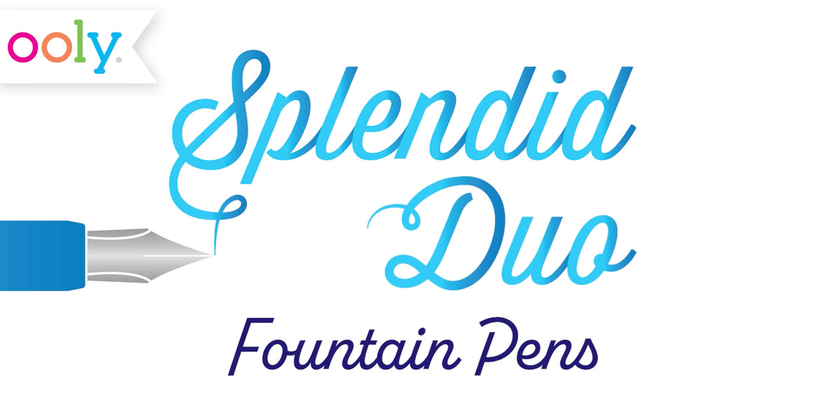 Splendid Duo - Fountain Pens - Black & Blue Ink - Set of 2 - OOLY