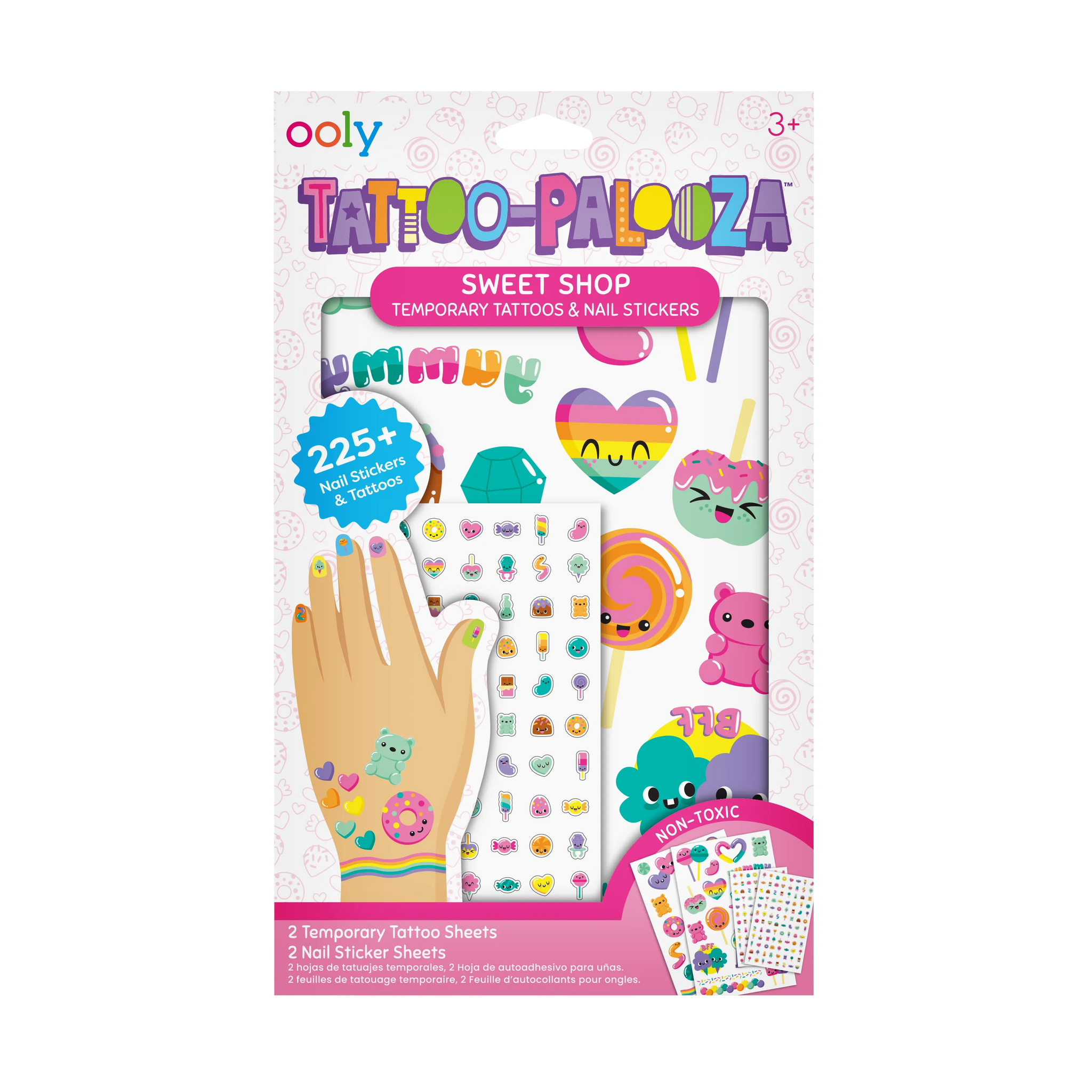 Tattoo-Palooza Temporary Tattoos & Nail Stickers - Sweet Shop - OOLY