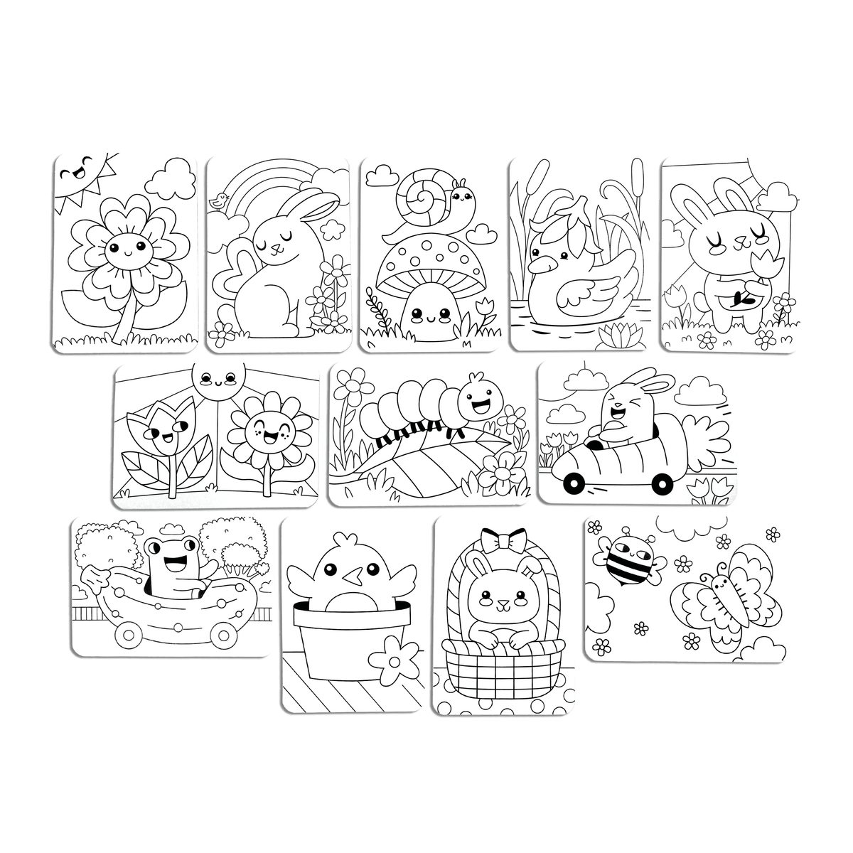 Undercover Art Hidden Pattern Coloring Activity Art Cards - Garden Pals ...