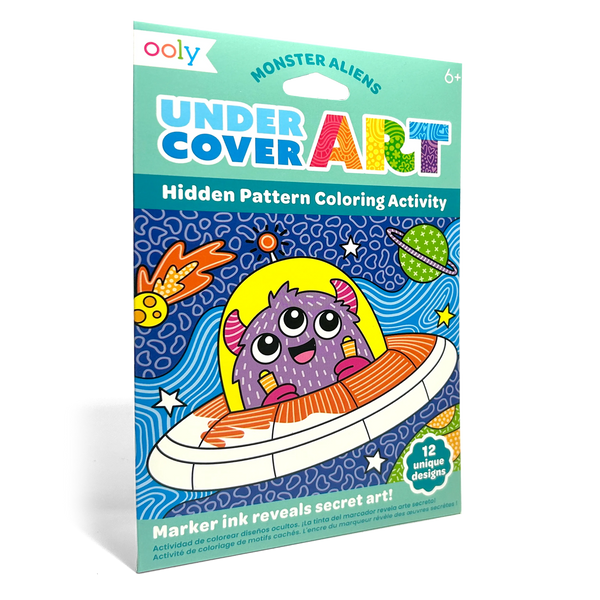 Undercover Art Hidden Pattern Coloring Activity Art Cards - Monster ...