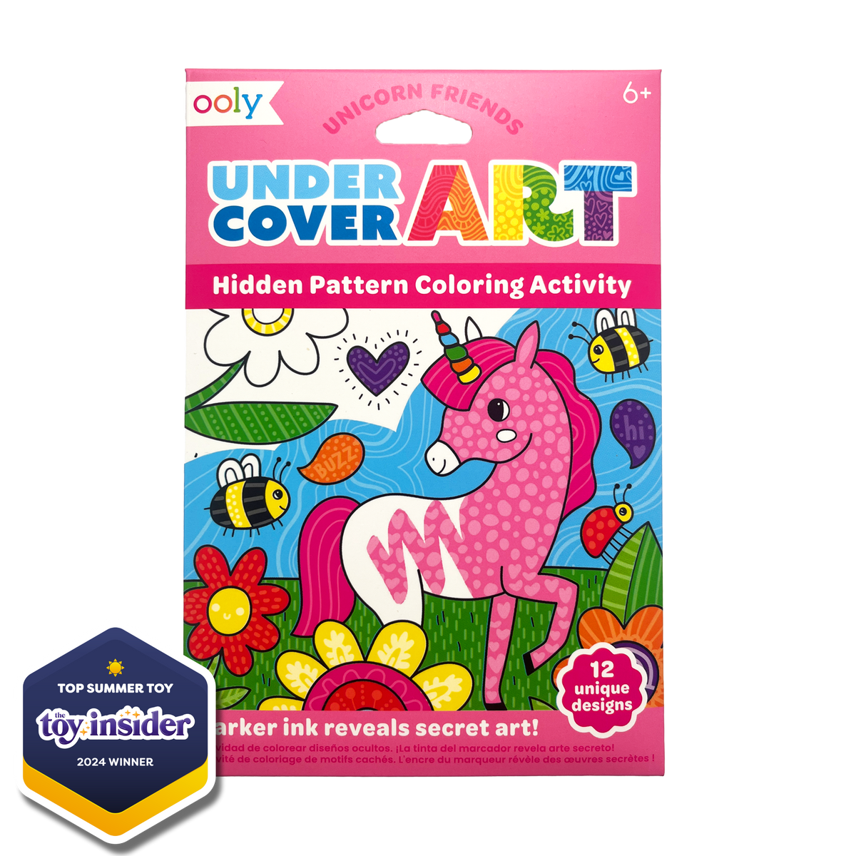 Undercover Art Hidden Pattern Coloring Activity Art Cards - Unicorn Fr