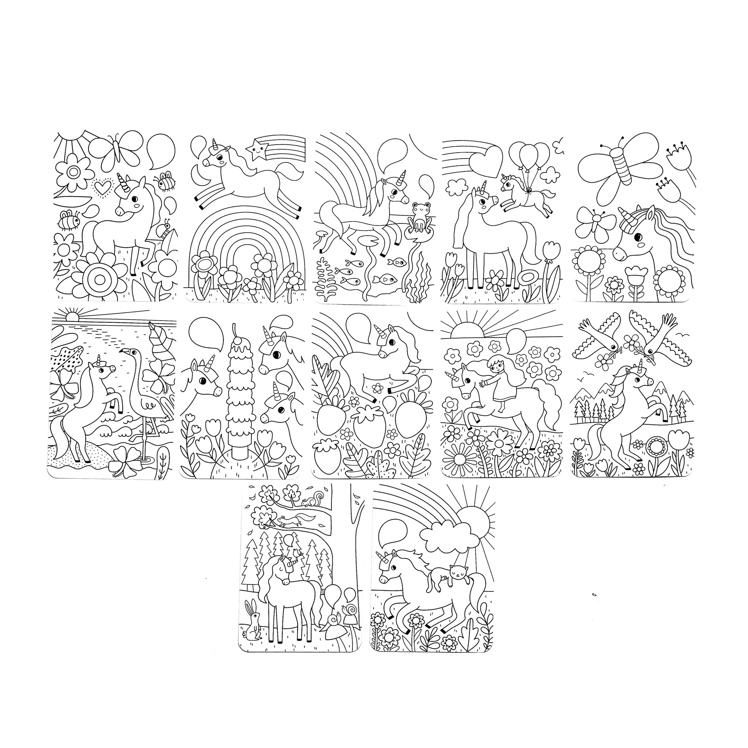 Undercover Art Hidden Pattern Coloring Activity Art Cards - Unicorn Fr
