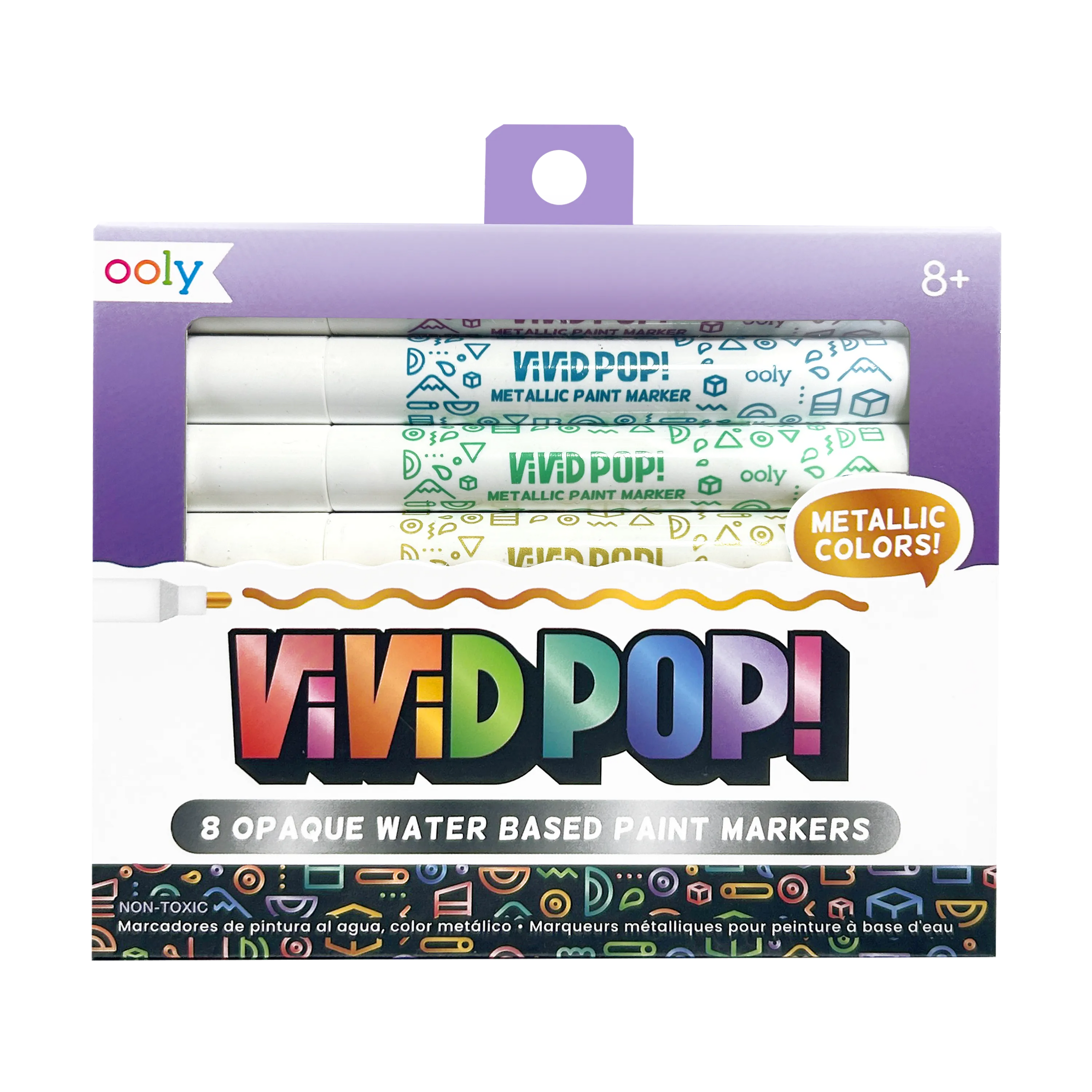 Vivid Pop! Water Based Paint Markers - Metallic - OOLY