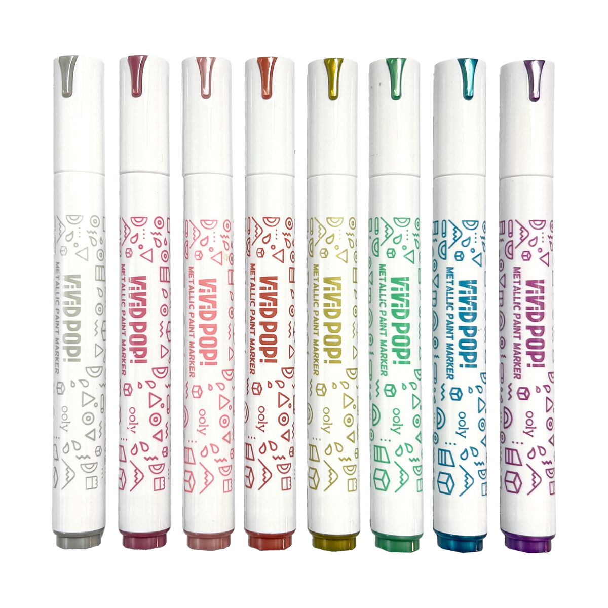Vivid Pop! Water Based Paint Markers - Metallic - OOLY