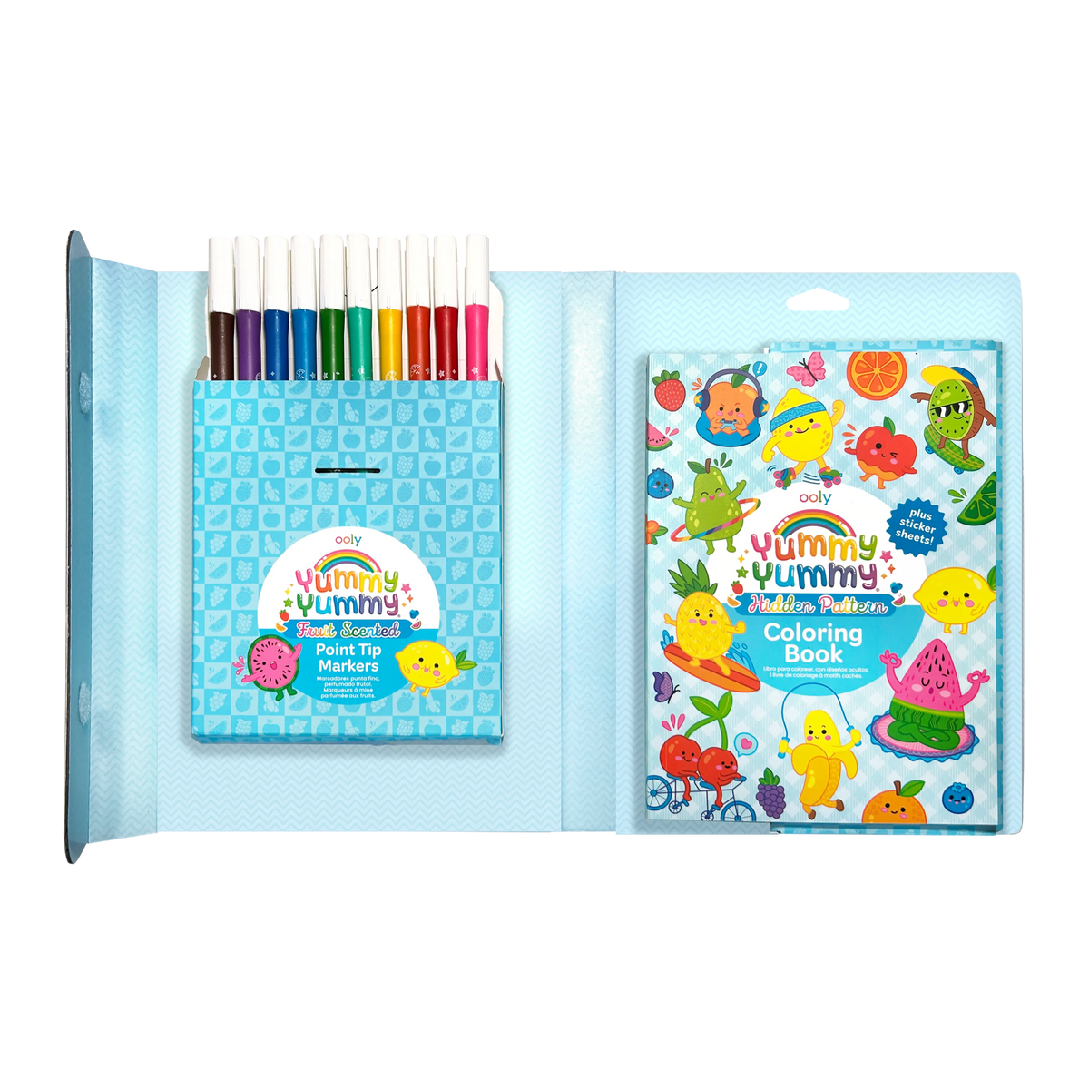 Yummy Yummy Scented Coloring Kit - Markers Stickers Coloring Book - OOLY