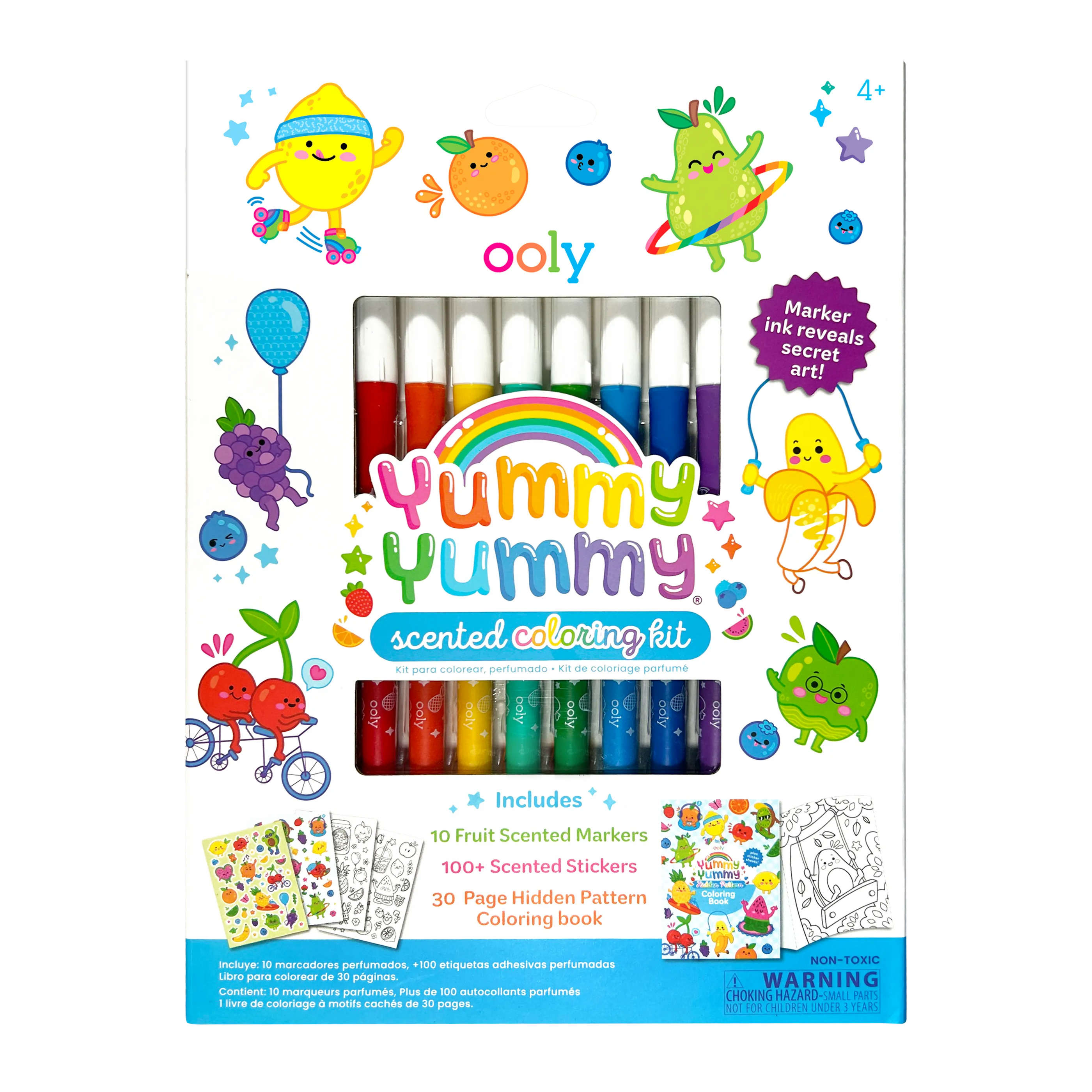 Yummy Yummy Scented Coloring Kit - Markers Stickers Coloring Book - OOLY