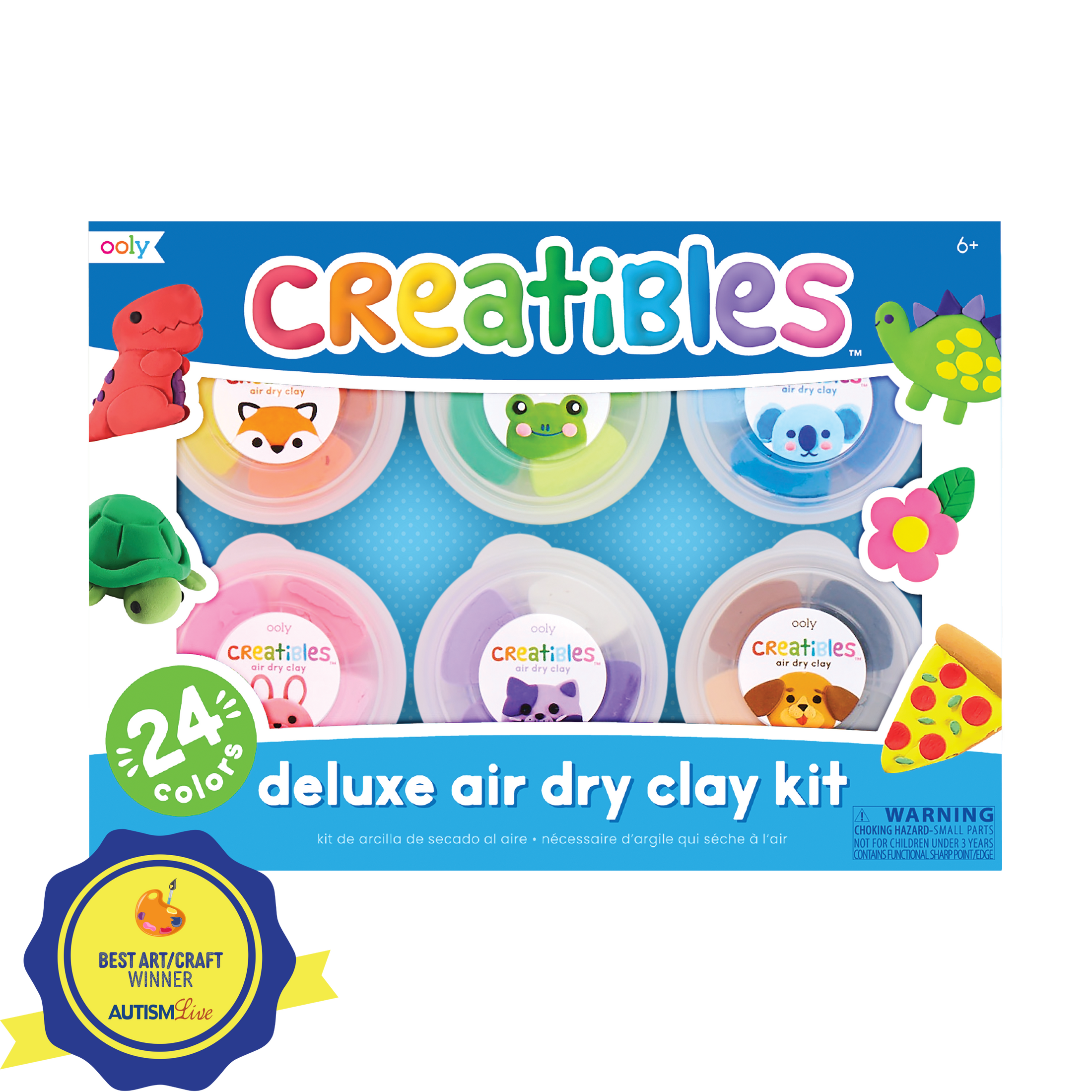 Creatibles Deluxe Air Dry Clay Kit - Set of 24 Colors - OOLY