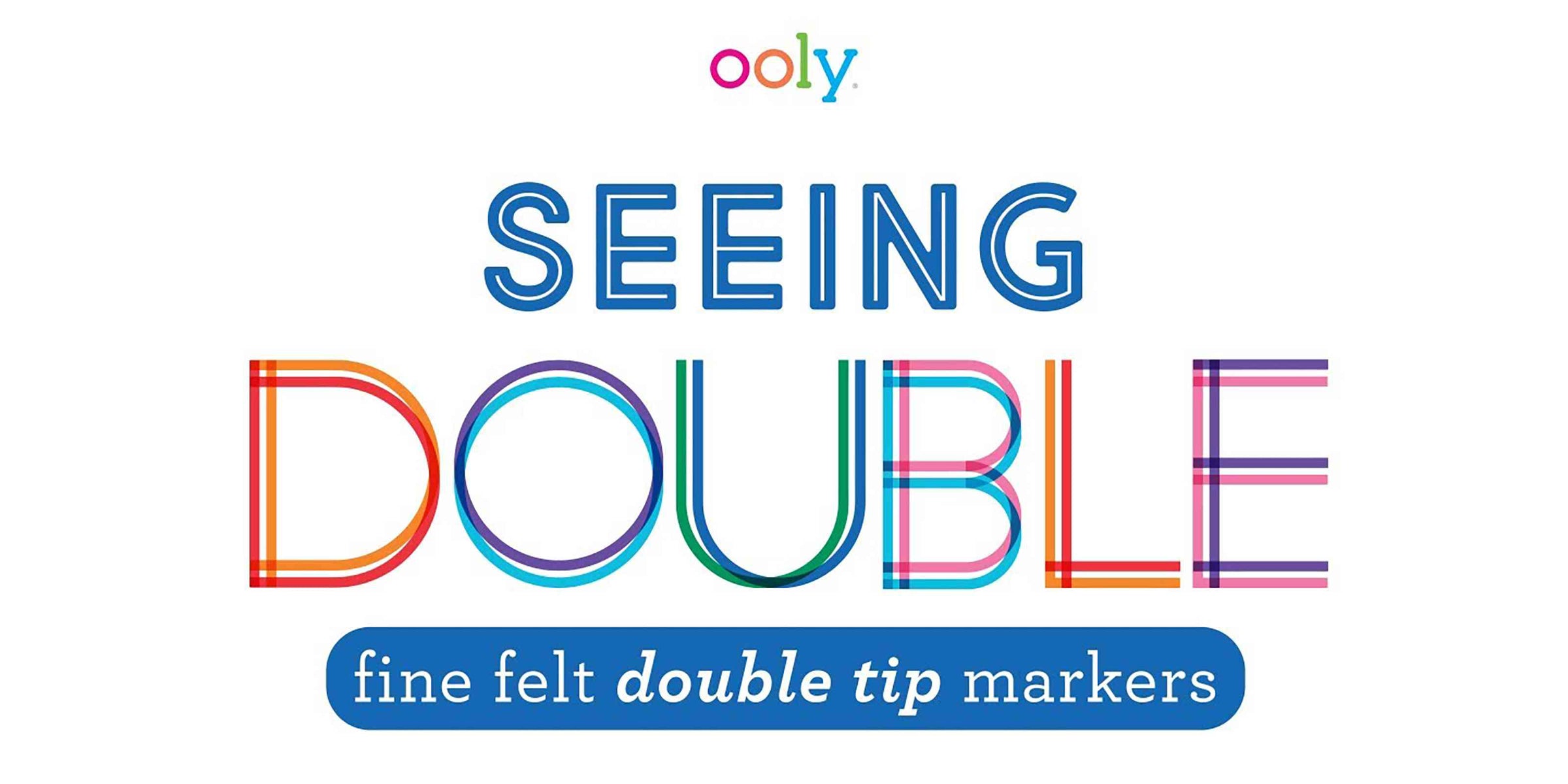 Seeing Double - Double Line Markers - Set of 5 - OOLY