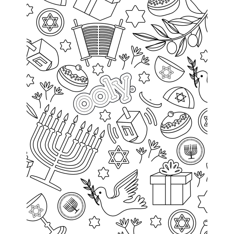 Cute Holiday Free Coloring Pages | Christmas, Hanukkah | OOLY.com