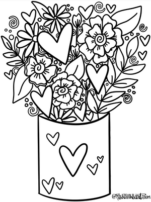 Cute Valentines Free Coloring Pages | Fun Valentine's Crafts