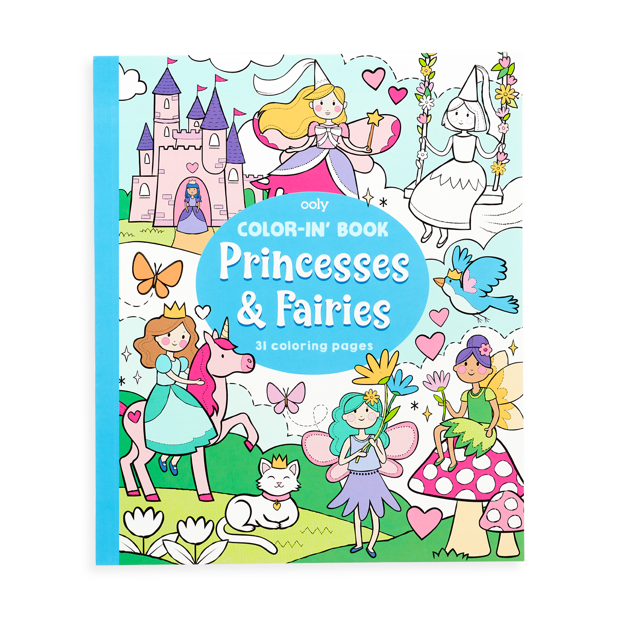 Princesses and Fairies Coloring Book - 31 Coloring Pages - OOLY