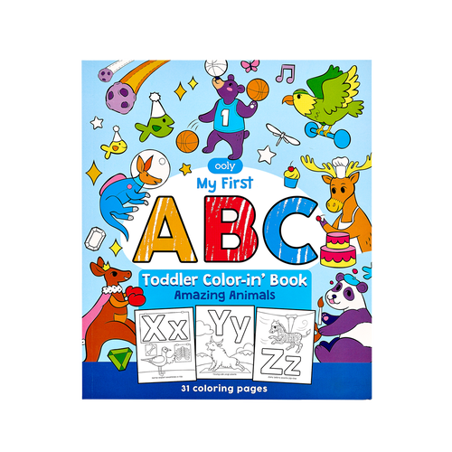 ABC: Amazing Animals Toddler Coloring Book - 31 Pages - OOLY