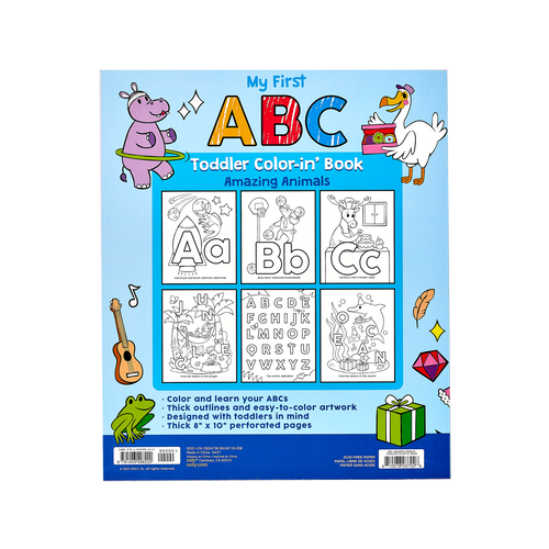 ABC: Amazing Animals Toddler Coloring Book - 31 Pages - OOLY