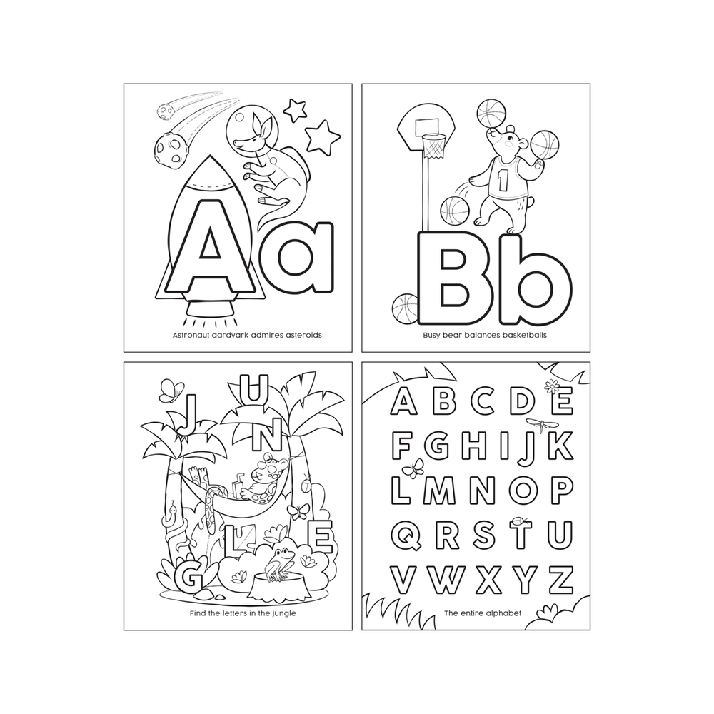 ABC: Amazing Animals Toddler Coloring Book - 31 Pages - OOLY