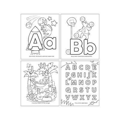ABC: Amazing Animals Toddler Coloring Book - 31 Pages - OOLY