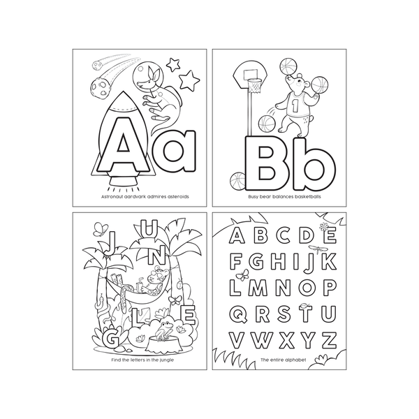 ABC: Amazing Animals Toddler Coloring Book - 31 Pages - OOLY