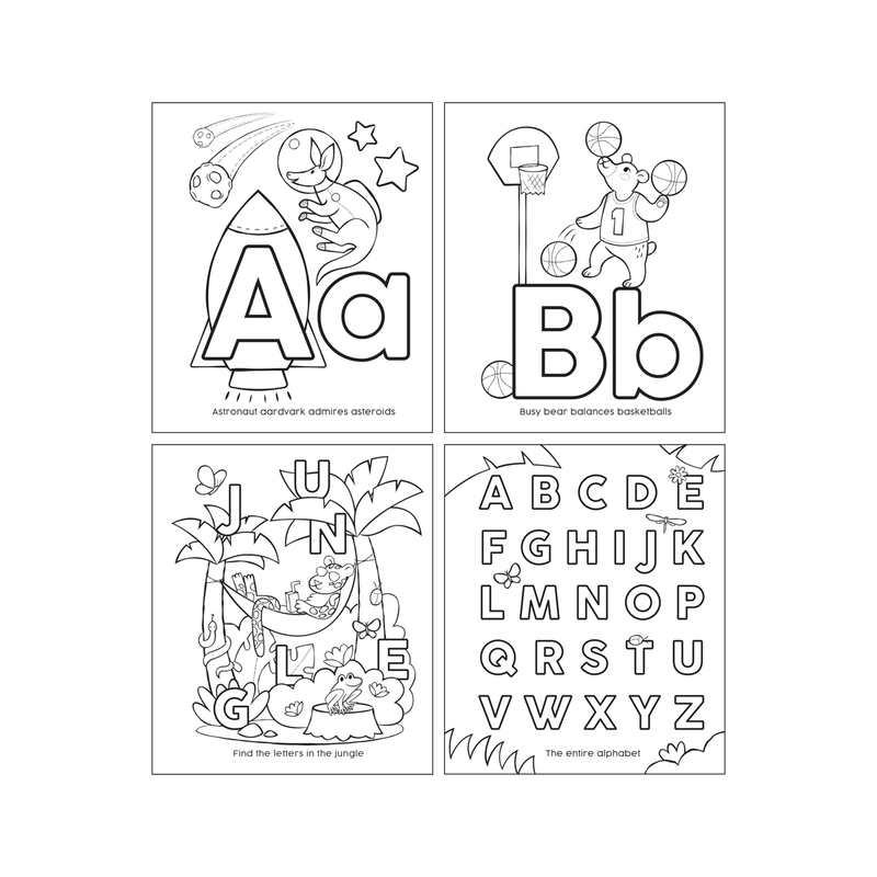 ABC: Amazing Animals Toddler Coloring Book - 31 Pages - OOLY