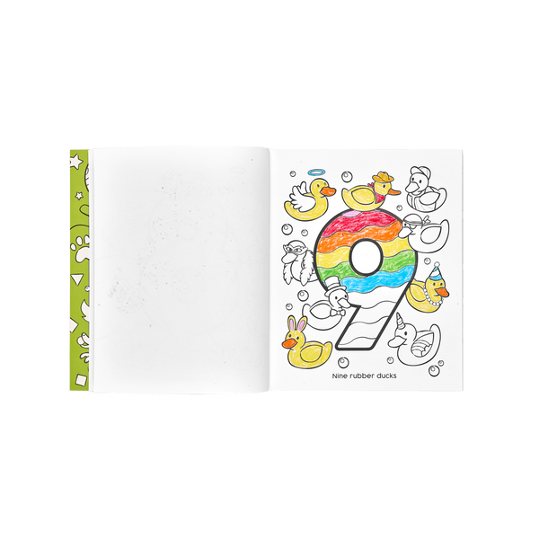 123: Shapes + Numbers Toddler Coloring Book - OOLY