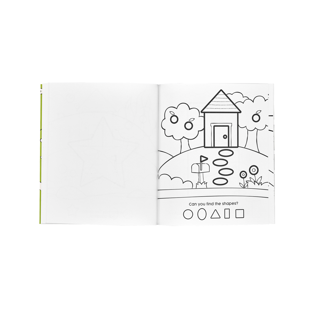 123: Shapes + Numbers Toddler Coloring Book - OOLY