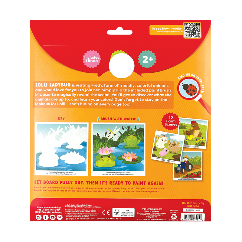 Water Amaze Water Reveal Boards - On The Farm - OOLY