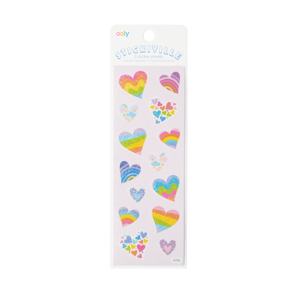 Stickiville Rainbow Hearts Stickers - OOLY