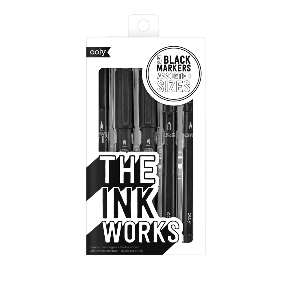 The Ink Works - Art Markers - Assorted Tips - Set of 5 - OOLY