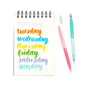 Dual Tone Double Ended Brush Marker - Set of 12/24 colors - OOLY